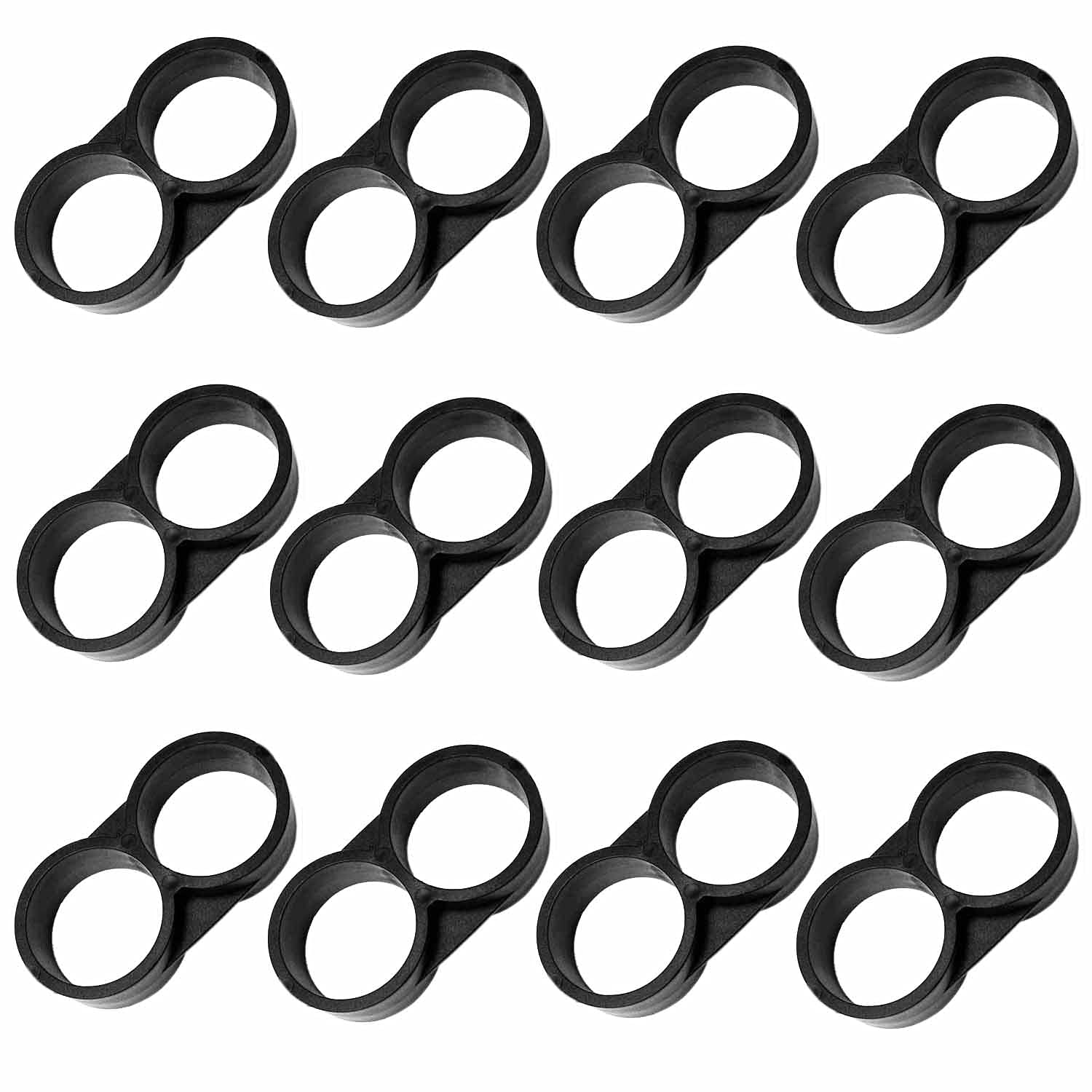 Habitech 1/2" Figure 8 End Cap Plug Irrigation Fittings (12 Pack) - Drip Line Plug Closures compatible with Rain Bird and Most 1/2" Irrigation Tubing or Sprinkler Systems