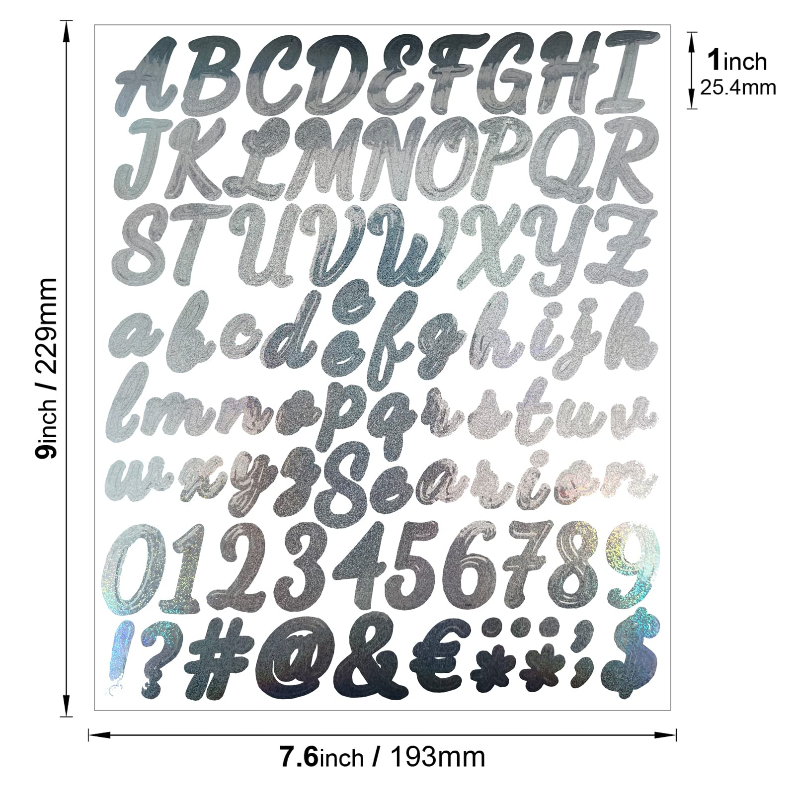 16 Sheets Holographic Laser Letter Stickers,Self Adhesive Cursive Alphabet Stickers, DIY Vinyl Letter Decal Script Pantry Labels for Office,Mailbox,Kitchen,Signs,Window,Door,Home,Grad Cap (Gold,1
