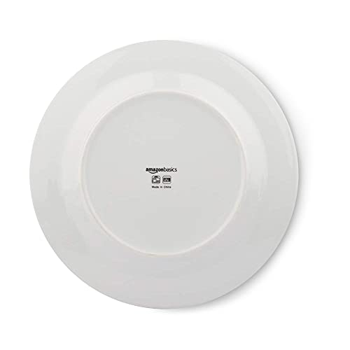 Amazon Basics 18-Piece Kitchen Dinnerware Set, Plates, Dishes, Bowls, Service for 6, Swirl