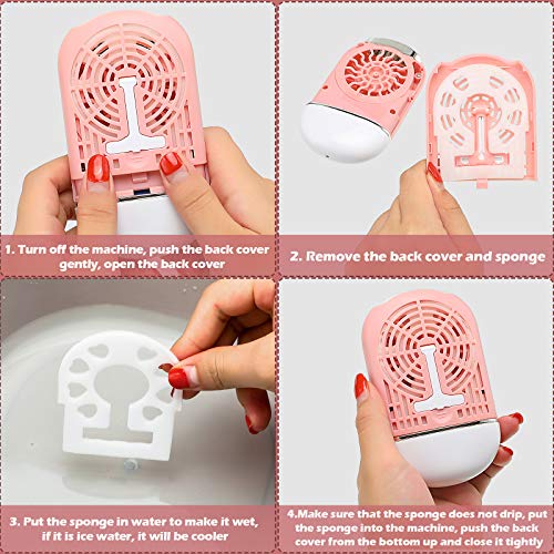 Honoson USB Lash Fan Dryer Handheld Air Conditioning Blower Mini Portable Rechargeable Eyelashes Dryer Fans with Tweezers and lash Inspection Mirror for Eyelash Extension Women
