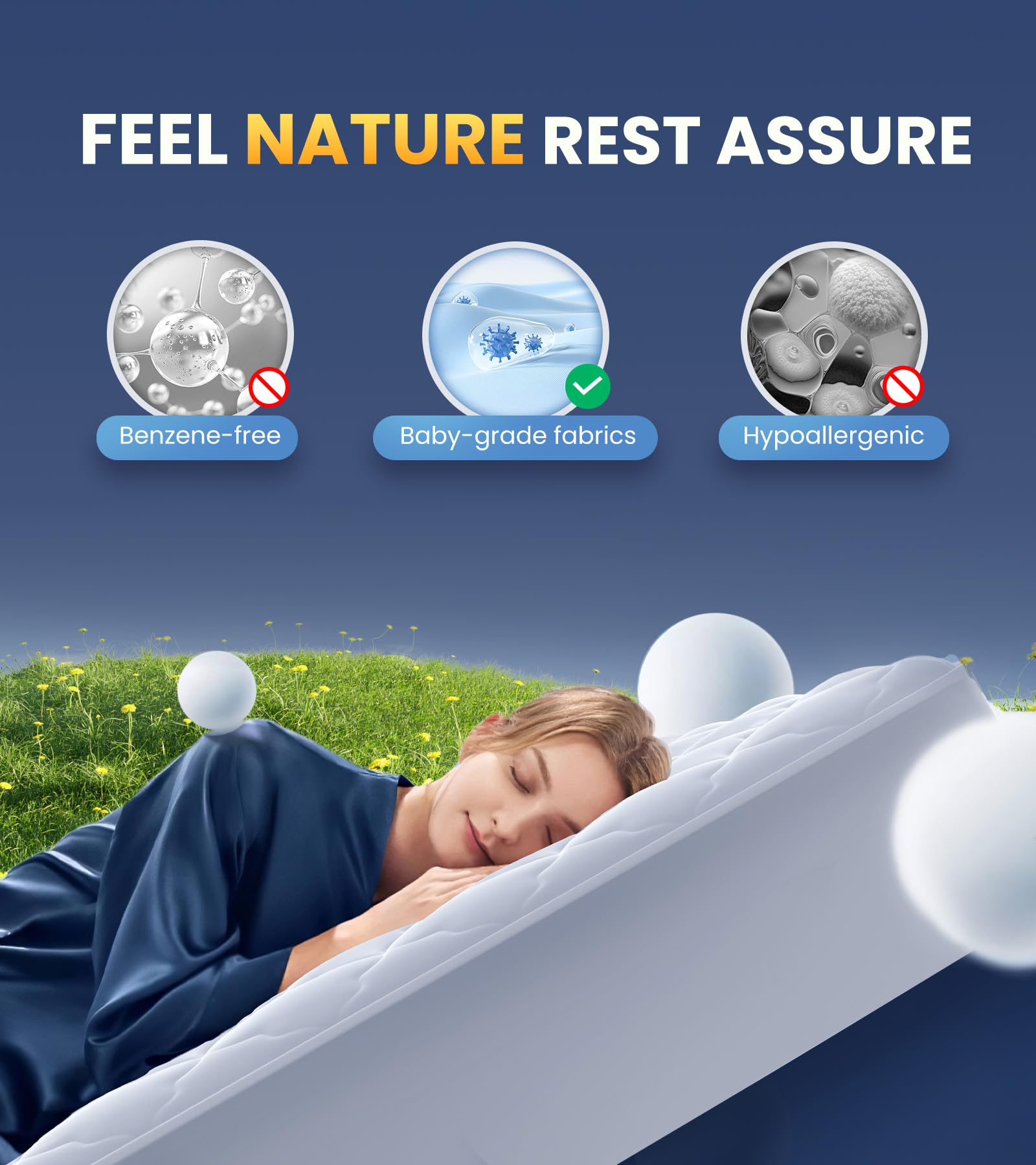 100% Waterproof King Mattress Protector with 1.5X Thicker Filler, 3D Quilted Machine Washable Mattress Pad, Quiet Fitted Breathable Soft Hypoallergenic Mattress Cover Vinyl-Free, 8-21'' Deep Pocket