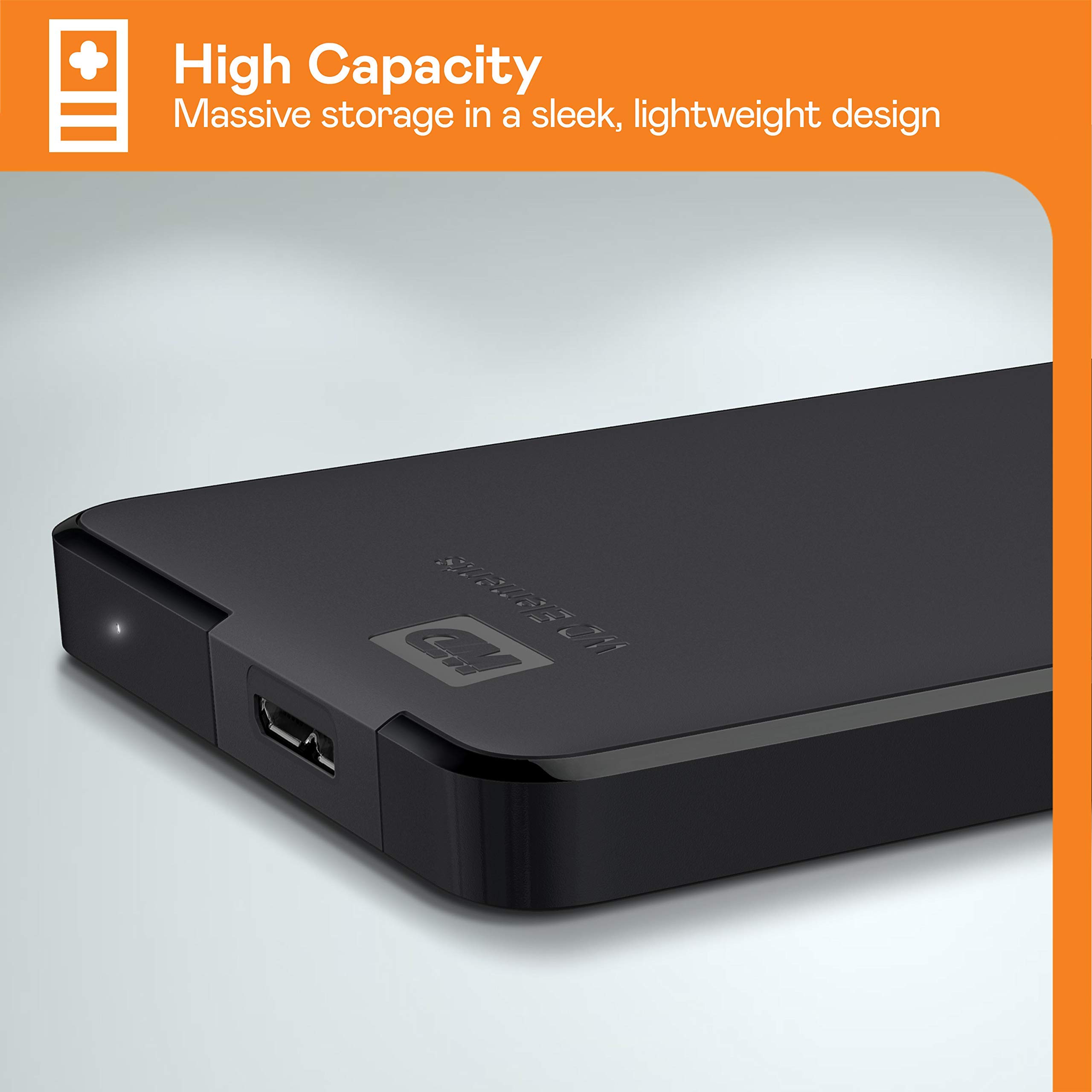 WD 5TB Elements Portable External Hard Drive, USB 3.0 - WDBU6Y0050BBK-WESN (Renewed)