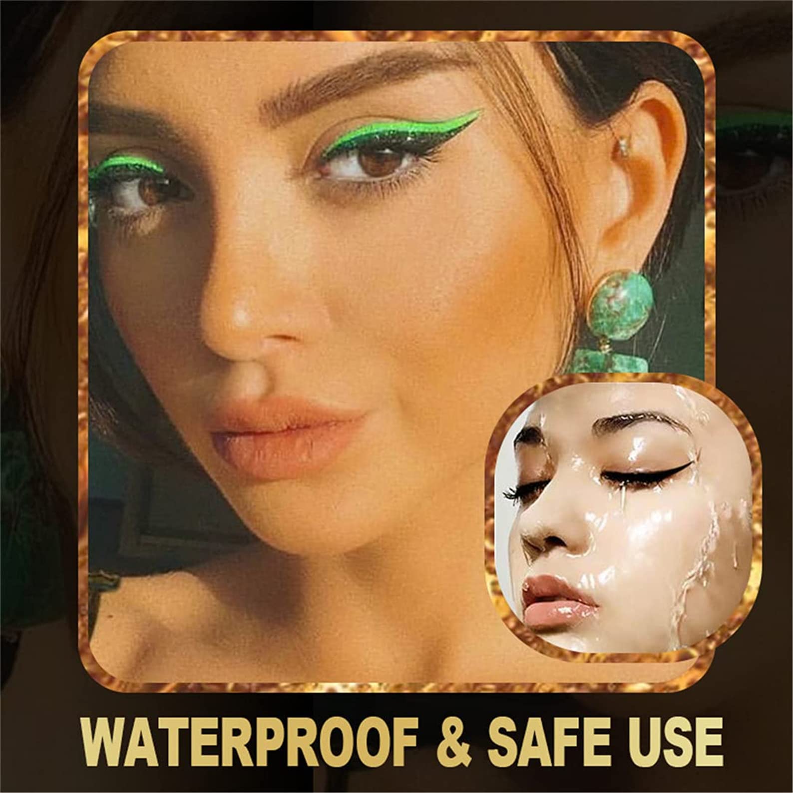 False Eyelashes,Reusable Eyeliner and Eyelash Stickers 7 Color Waterproof Reusable Eyeliner Eyelash Stickers Easy to Use and Remove,Women Make Up Eyeliner stickers