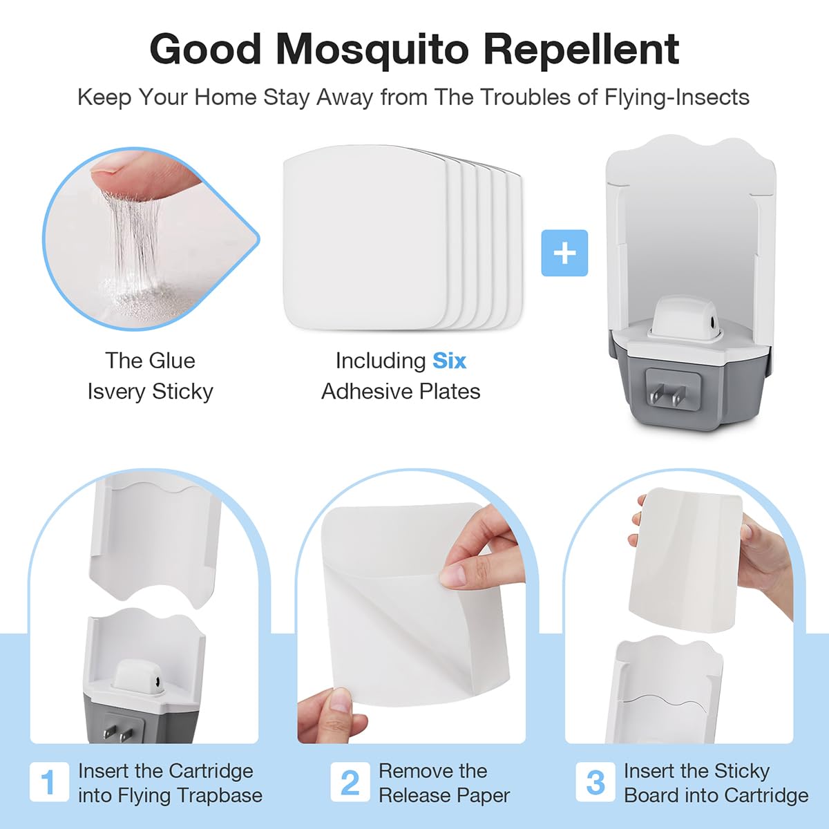 12 Pcs Refill Glue Cards for Forhimn Flying Insect Trap