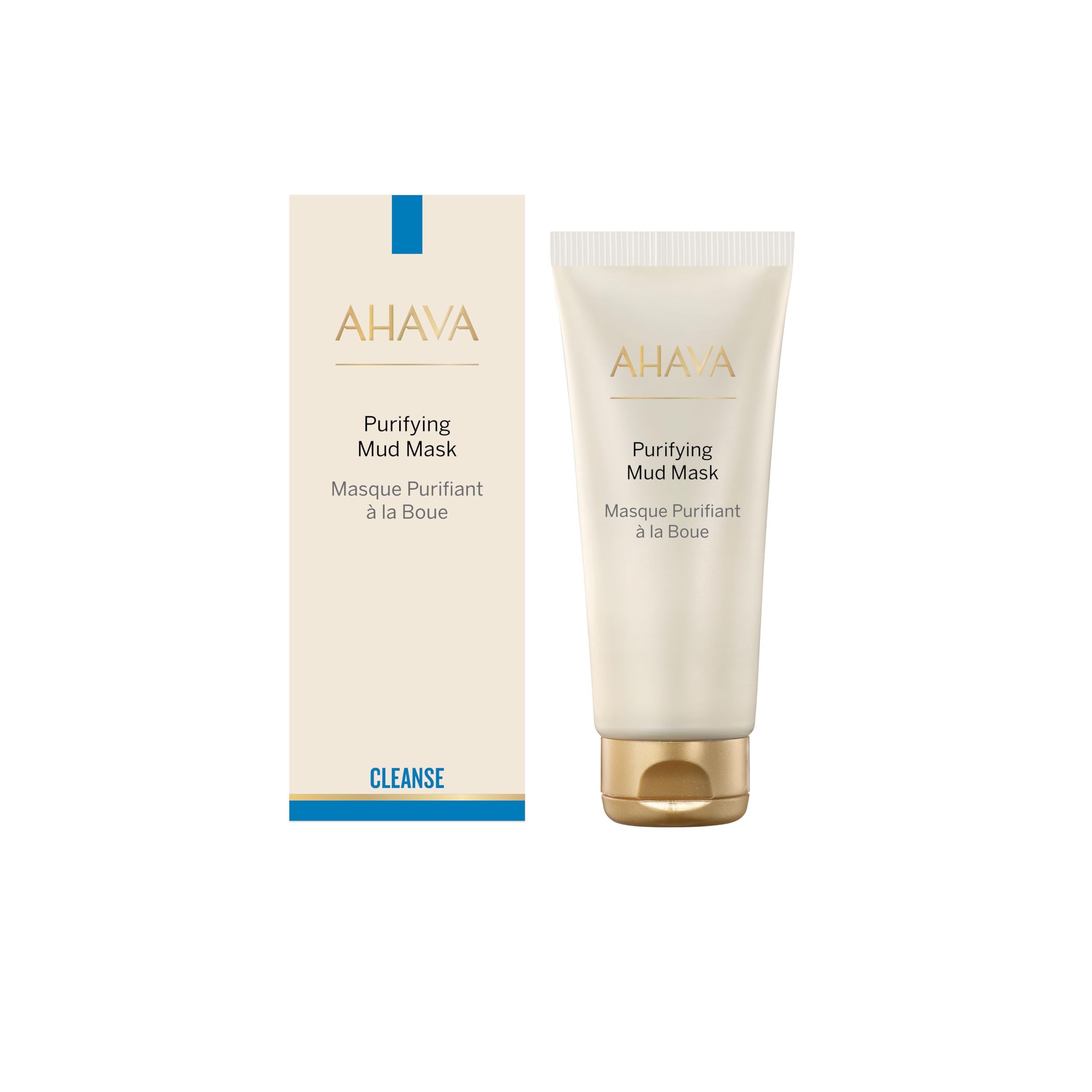 AHAVA Purifying Mud Mask - Indulging Mud Mask Cleaning & Purifying the Skin, Soothes, Softens & Clarifies, Enriched with Exclusive Osmoter, Dead Sea Mud, Aloe Vera, Vitamin B5 & Jojoba Oil, 3.4 Fl.Oz