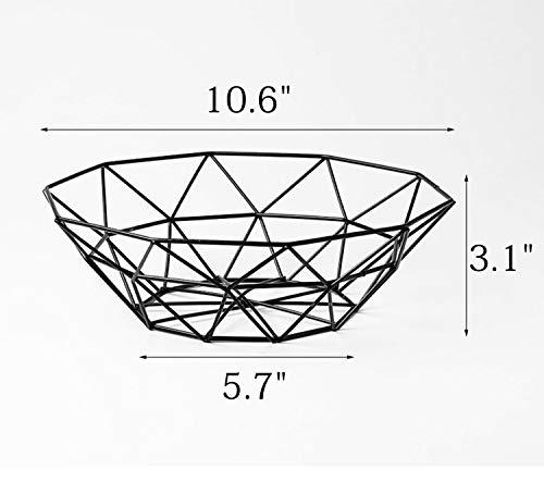 Fruit Stand Vegetables Serving Bowls Basket Holder for Kitchen Counter,Table Centerpiece Decorative,Countertop,Home Decor,Metal Iron Wire,Modern Stylish Rack for Banana,Fresh Veggie,Orange,Buffet,Eggs
