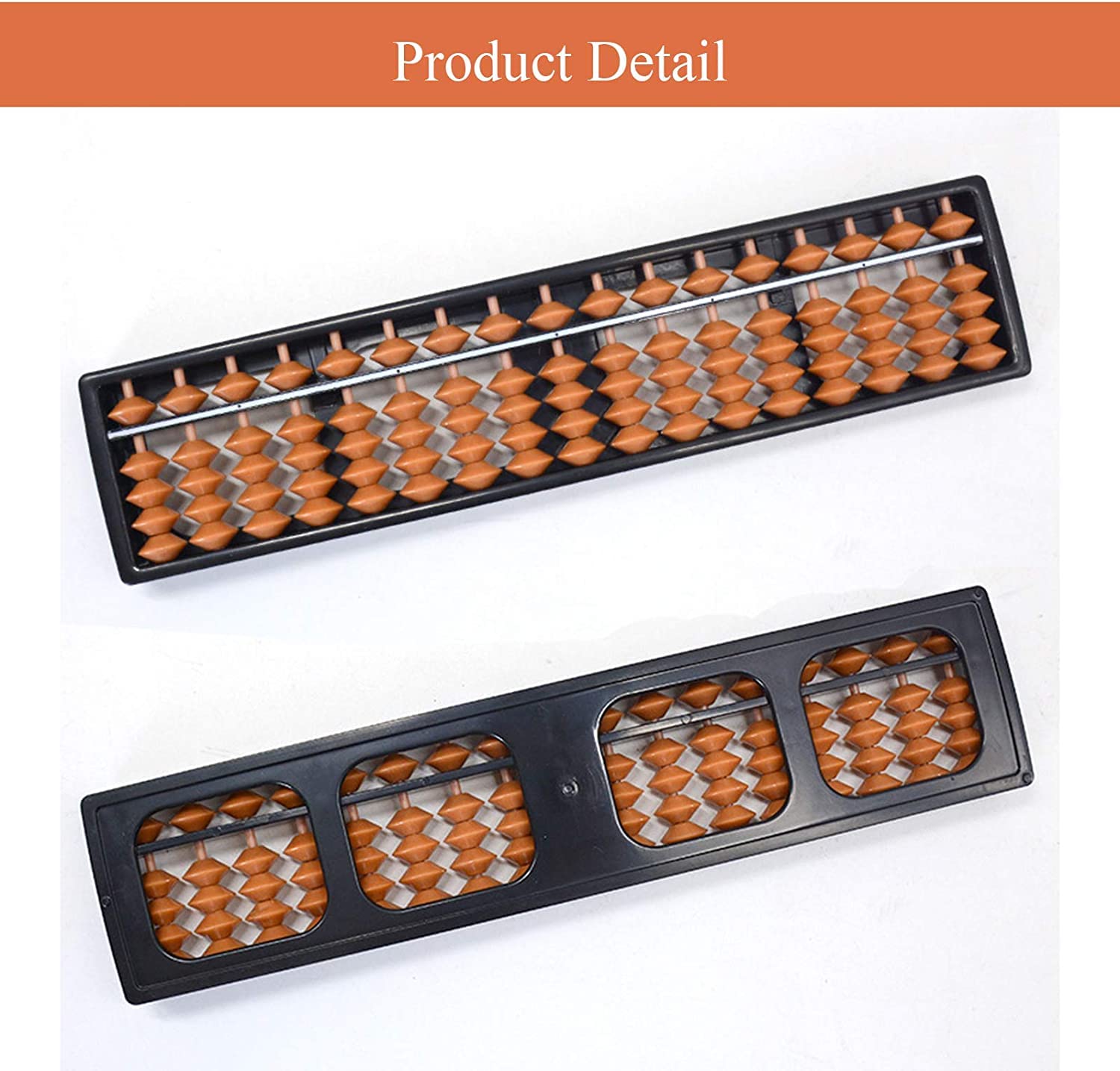 Abacus Soroban 17 Digits Rods Chinese Japanese Abacus Calculator Educational Tools Abacus Counting Tool for Adults, Kids
