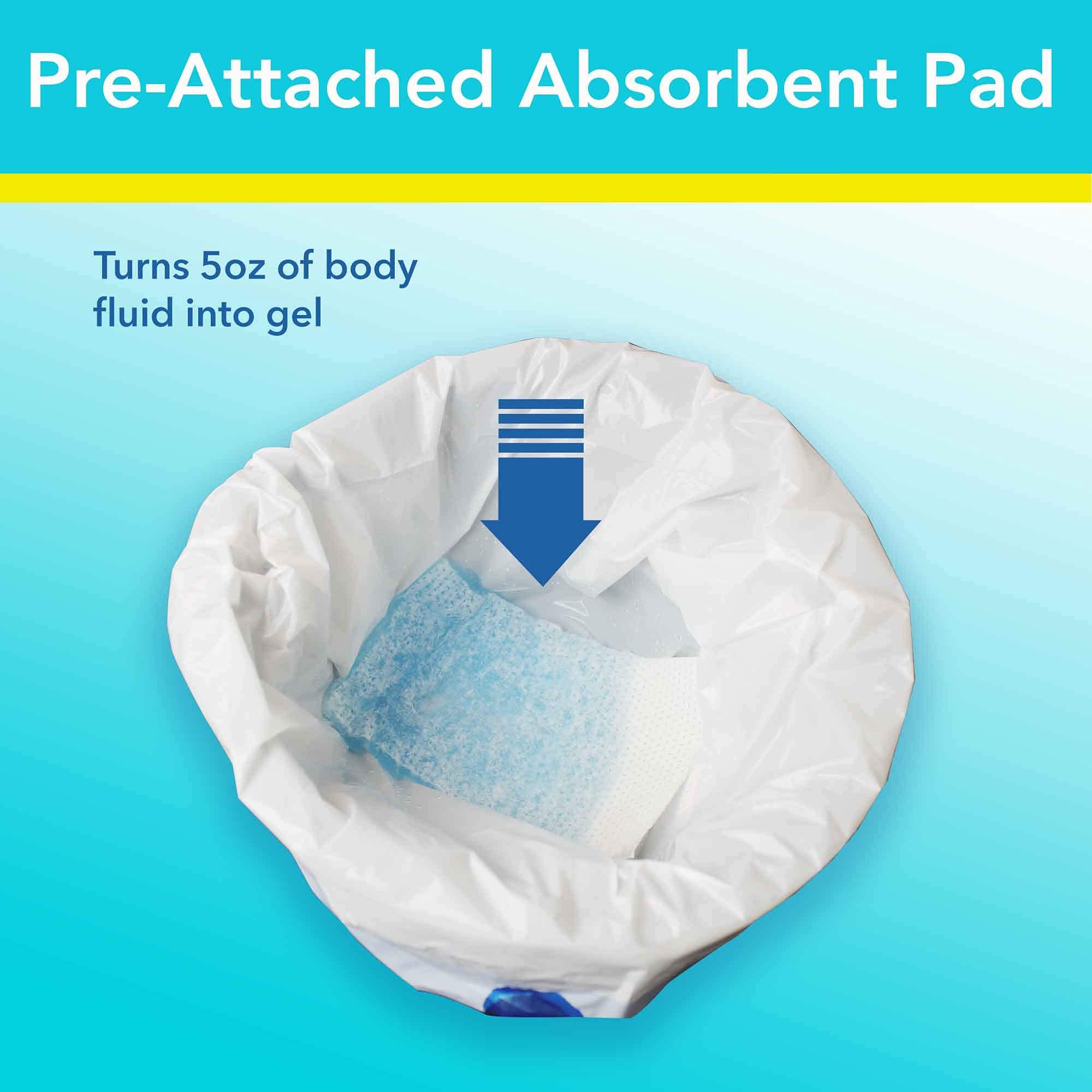 Disposable Potty Liners Pack of 30 Liners - Never Clean A Potty Again - PottyMate Liners with Super Absorbent Pad - Fits Any Standard or Travel Potty - by Cleanis