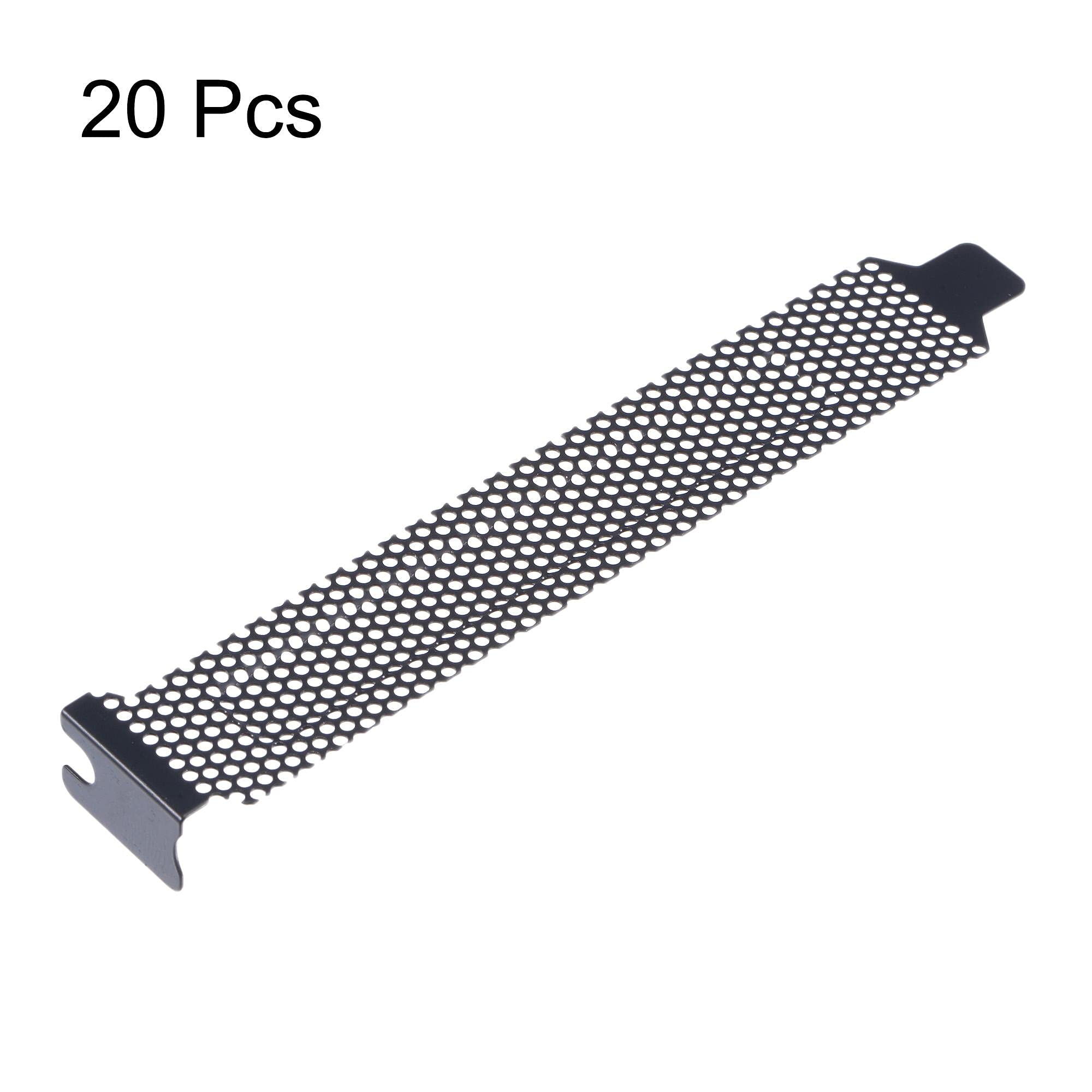 uxcell PCI Slot Covers with Screws for PC Case Airflow and Dustproof Black 20pcs