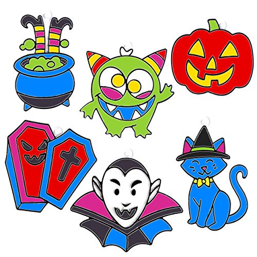 JOYIN Halloween 18 PCS Window Sun Catchers DIY Paint Art and Craft Kit, Art Project Set