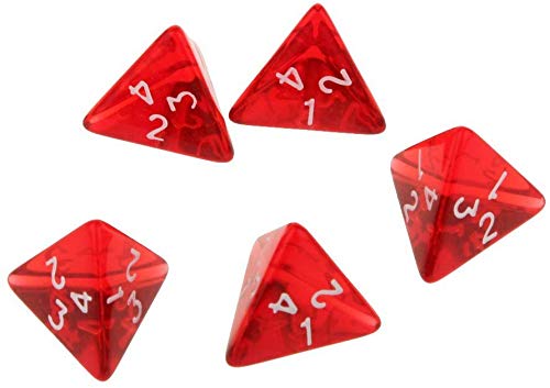 25 Pieces D4 Dice Cone Clear Transparent 4-Sided Dice Set Fit for Party Board Game Toys Dice