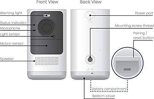 Lorex Home Hub 32GB with Three 2K QHD Wire-Free Battery-Operated Indoor/Outdoor Security Cameras