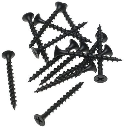 FASTENPOWER Drywall Screws #6 * 1-5/8” Coarse Thread Bugle-Head, Phosphate Coated Drywall Screws #6 x 1-5/8 in. (3.5 x 40), 125 PCS