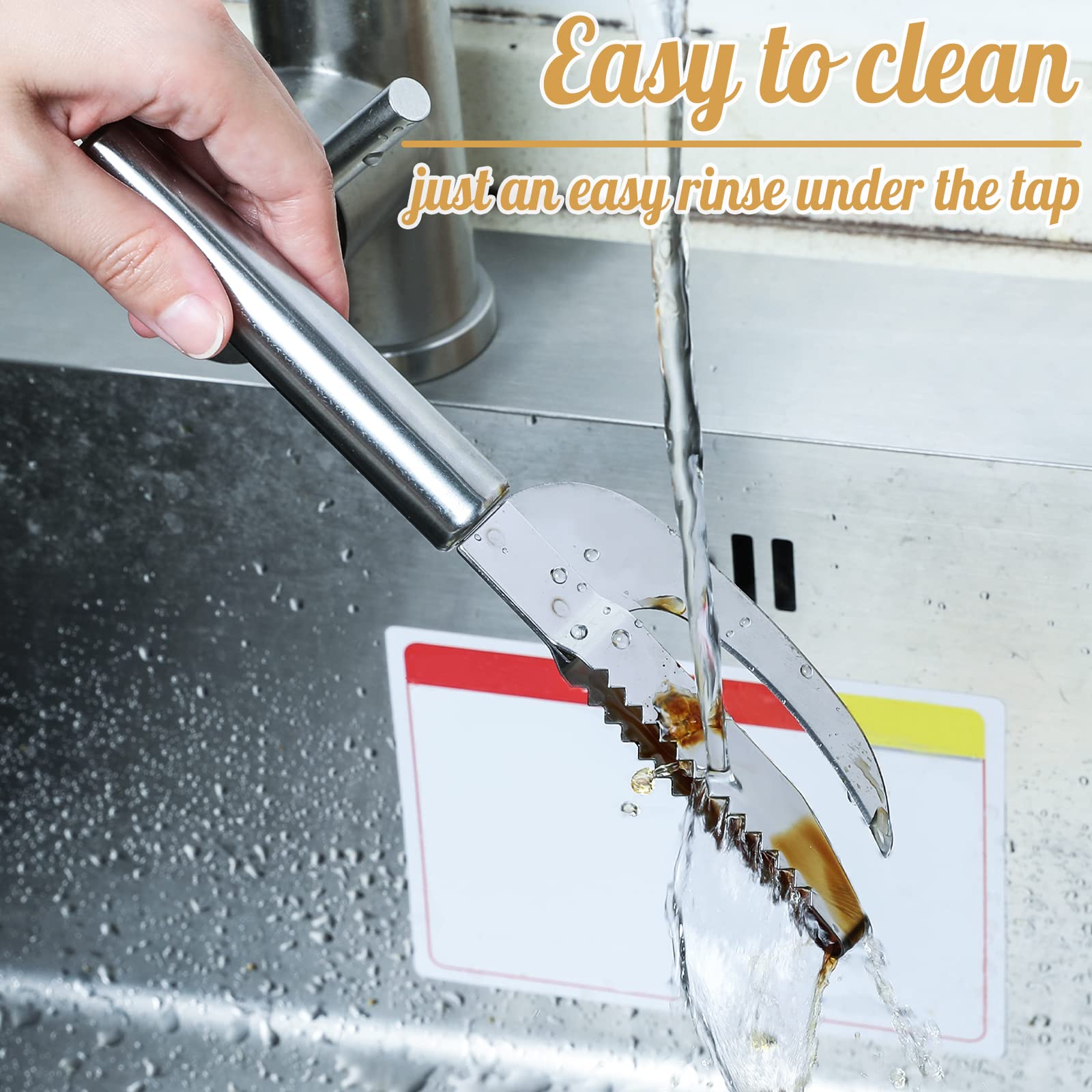 2 PCS 3 in 1 Stainless Steel Fish Maw Knife, Fish Scale Knife Cut Scrape Dig 3 in 1 Toolcaler Remover with Stainless Steel Sawtooth, Open Belly and Dig Out Fish Cleaner Tool Kitchen Accessory