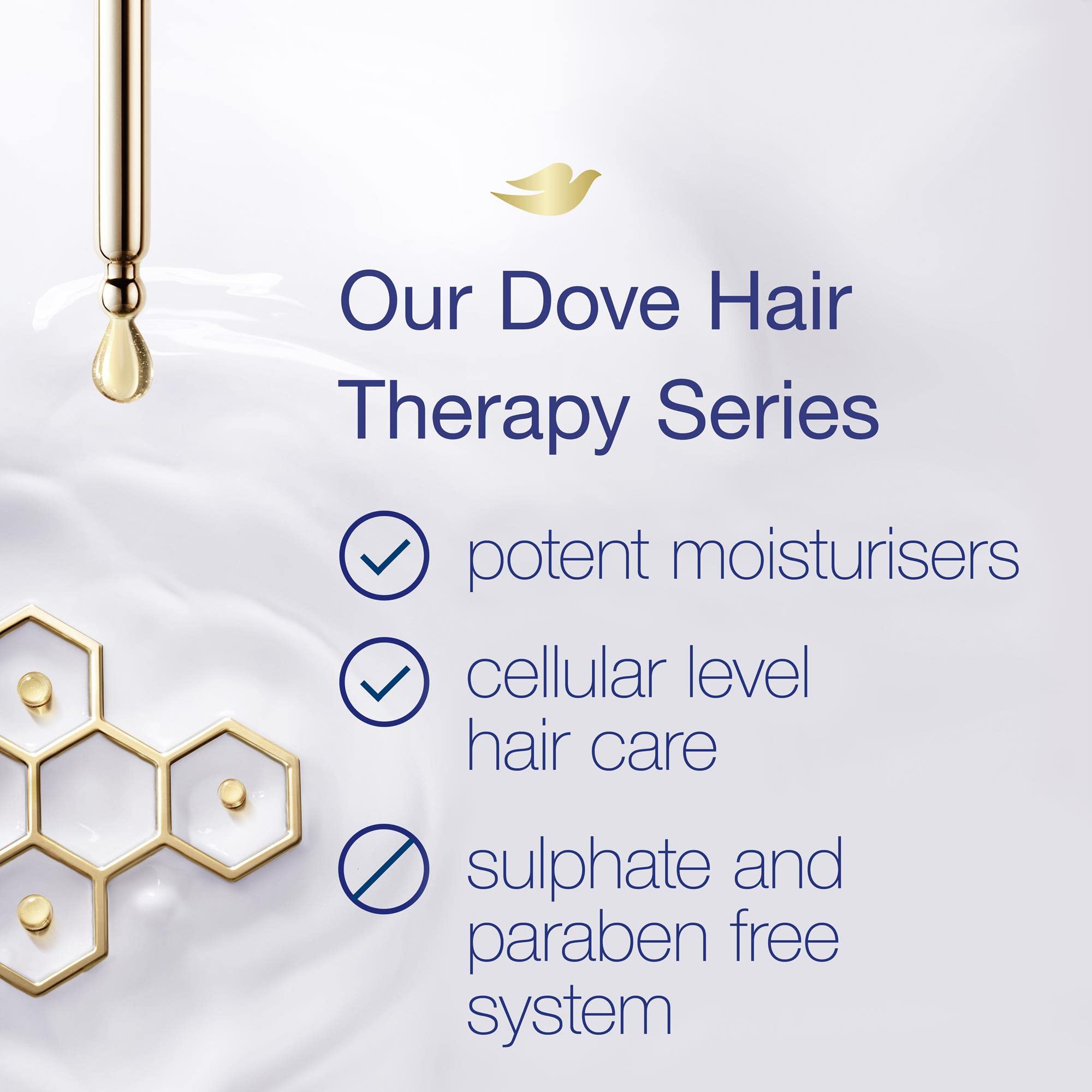 Dove Hair Therapy Conditioner for Dry Hair Hydration Spa Hair Conditioner with Hyaluronic Serum 13.5 fl oz