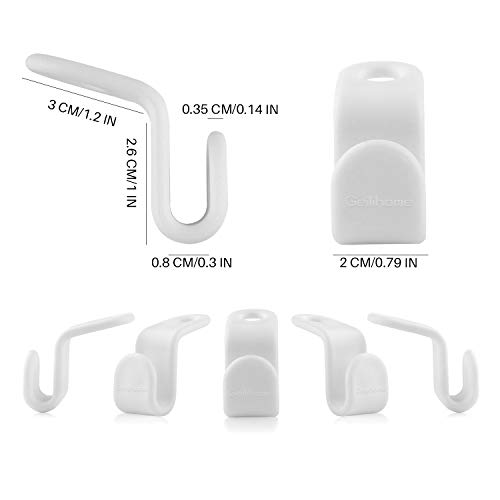 Clothes Hanger Connector Hooks, 60PCS Cascading Clothes Hangers for Heavy Duty Space Saving Cascading Connection Hooks for Clothes Closet, White