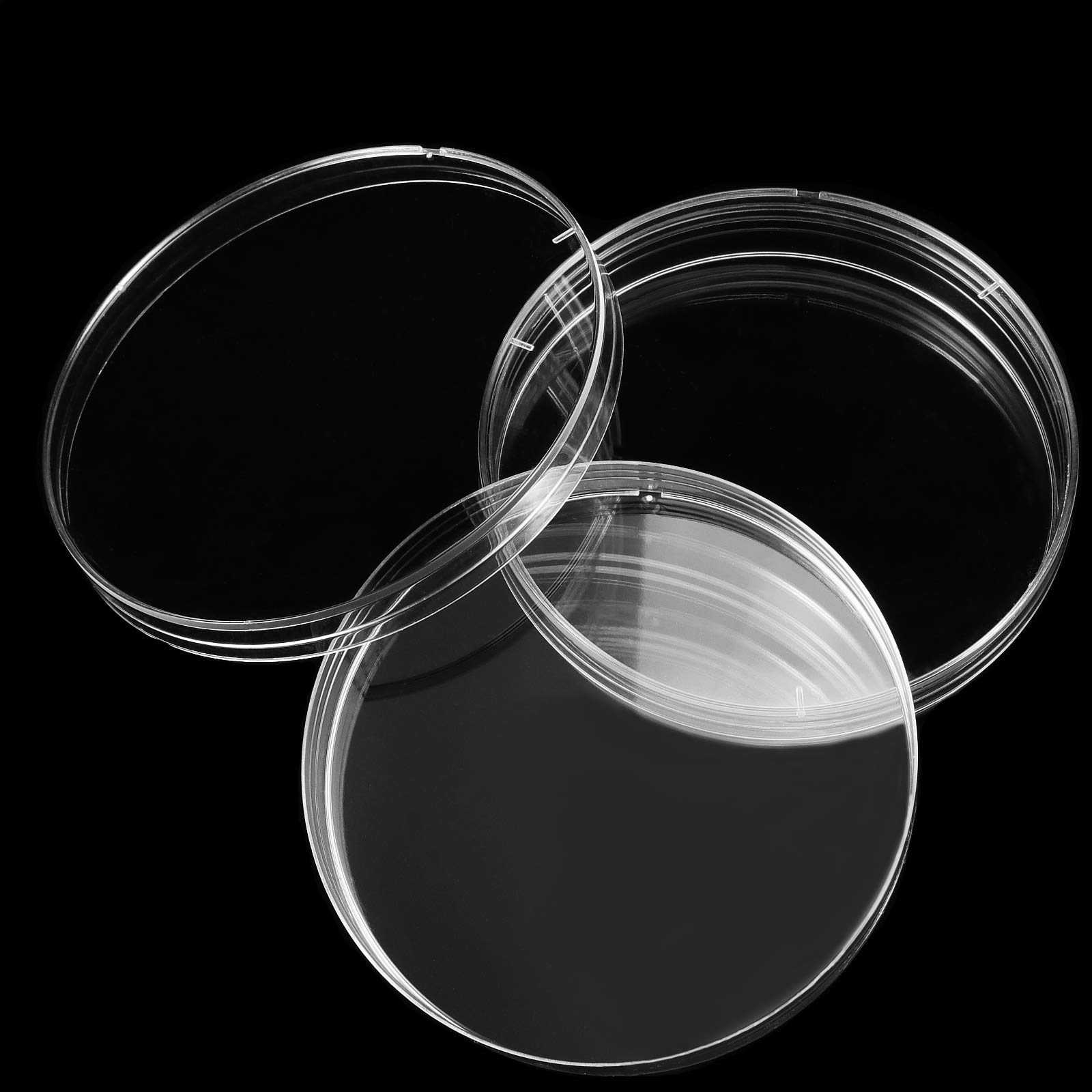 KOHAND 50 Pack Petri Dishes with Lids, 90 x 15 mm Plastic Lab Petri Dishes Agar Plates Diameter by with 100 PCs Plastic Transfer Pipettes (3ML), Science Experiment Kit for School Lab Projects