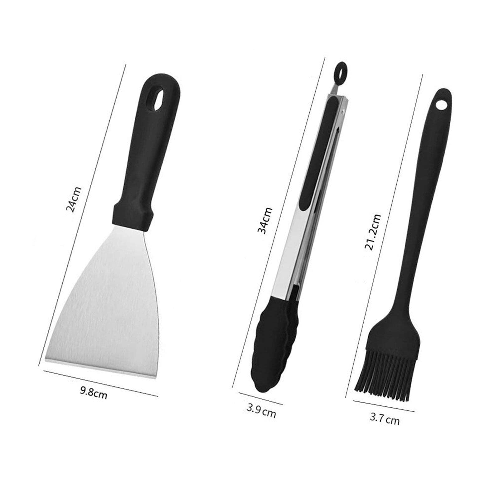 13Pcs Grill Tool Set BBQ Grilling Tool Kit Griddle Accessories Tools Stainless Steel Flat Top Grill Accessories Set with Spatulas Tongs Scraper Egg Rings with Portable Bag