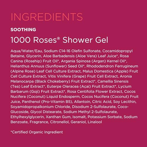 Andalou Naturals 1000 Roses Soothing Shower Gel, 8.5 Ounce
