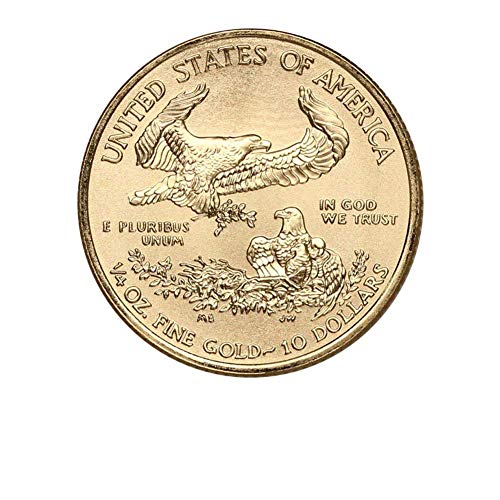 1986 - Present (Random Year) 1/4 oz American Gold Eagle Coin Brilliant Uncirculated (Type 1 or Type 2) in Original United States Mint Box with Certificate of Authenticity 22K $10 BU