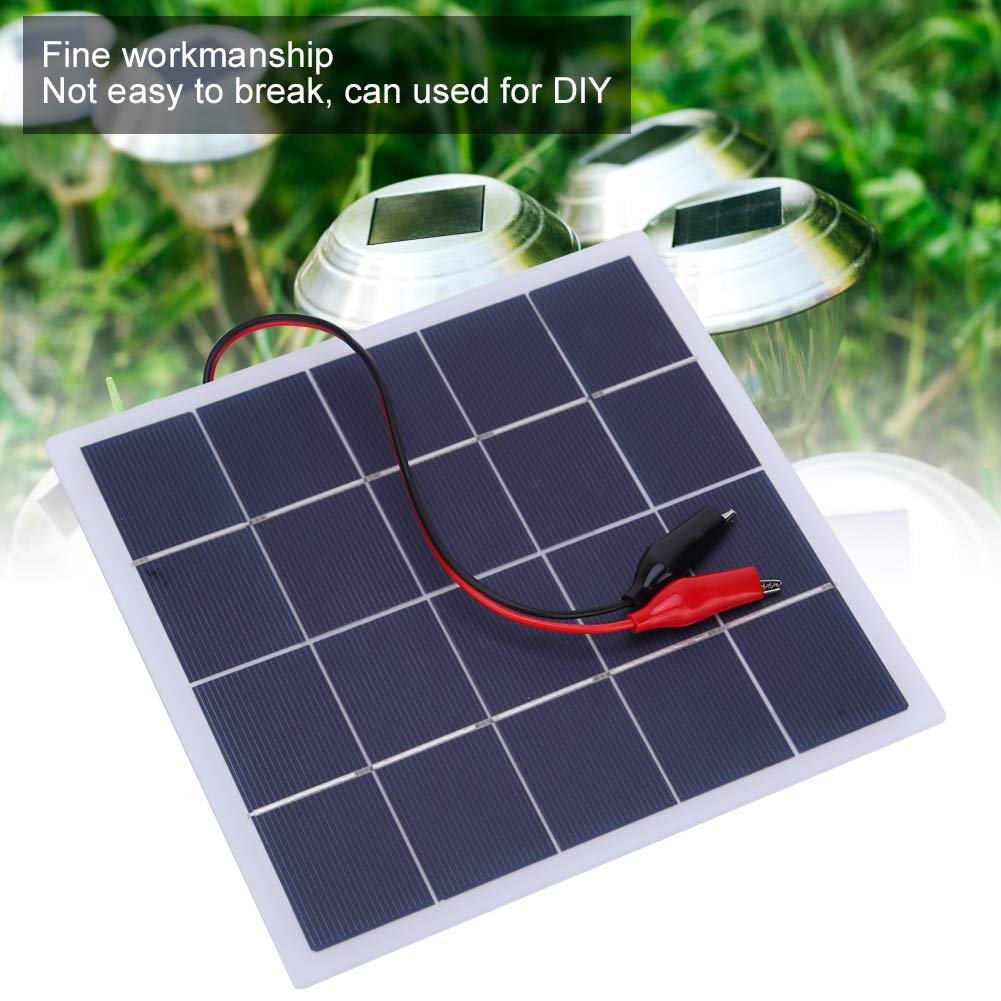 172x175x2MM Portable Polycrystalline Silicon Solar Power Panel 4W 5V Solar Power Charger for Home Lights for All Small Appliances for Fans (4W)