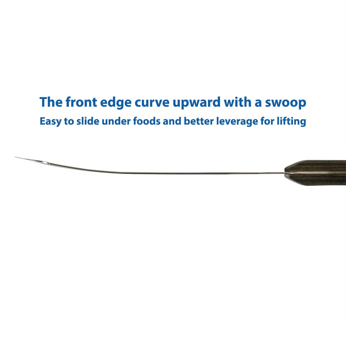 Fish Spatula - Stainless Steel Slotted Offset Food Turner with Pakka Wood Handle - Ideal Fish Flipper for Chefs