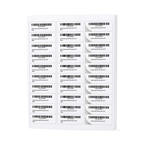 Buhbo 30-UP FBA Product Sticker Labels 1" x 2-5/8" Address Labels for Laser & Ink Jet Printers (500 Sheets, 15,000 Labels)