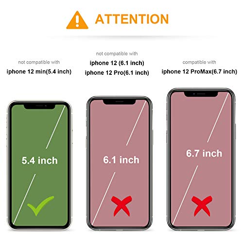 KIHUWEY Compatible with iPhone 12 Mini Case Wallet with Credit Card Holder, Premium Leather Magnetic Clasp Kickstand Heavy Duty Protective Cover for iPhone 12 Mini 5.4 Inch(Brown)