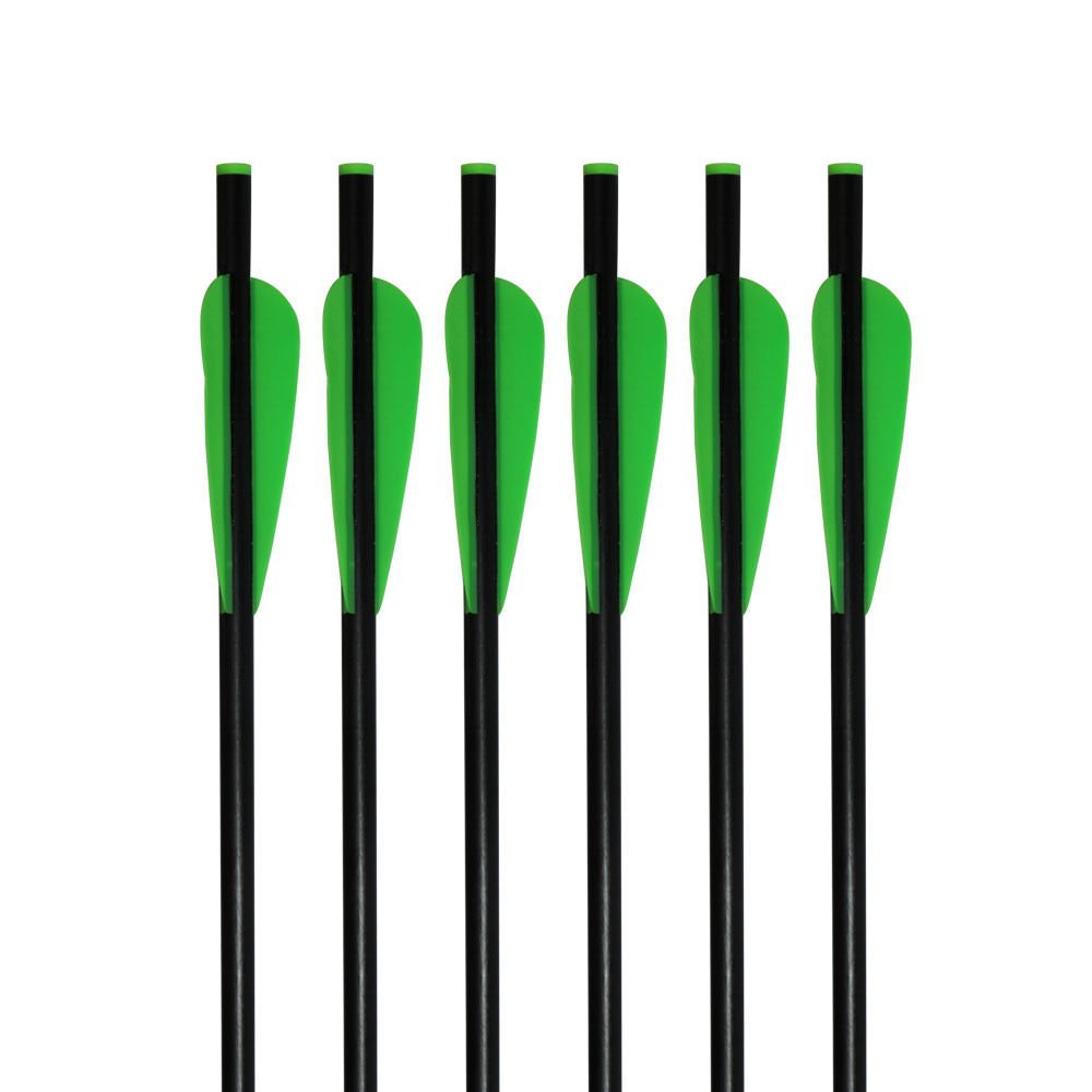 12Pcs 17" Fiberglass Crossbow Bolts Arrows with Replaceable Screw-in Broadhead Flat Nocks for Archery Hunting Target Practice