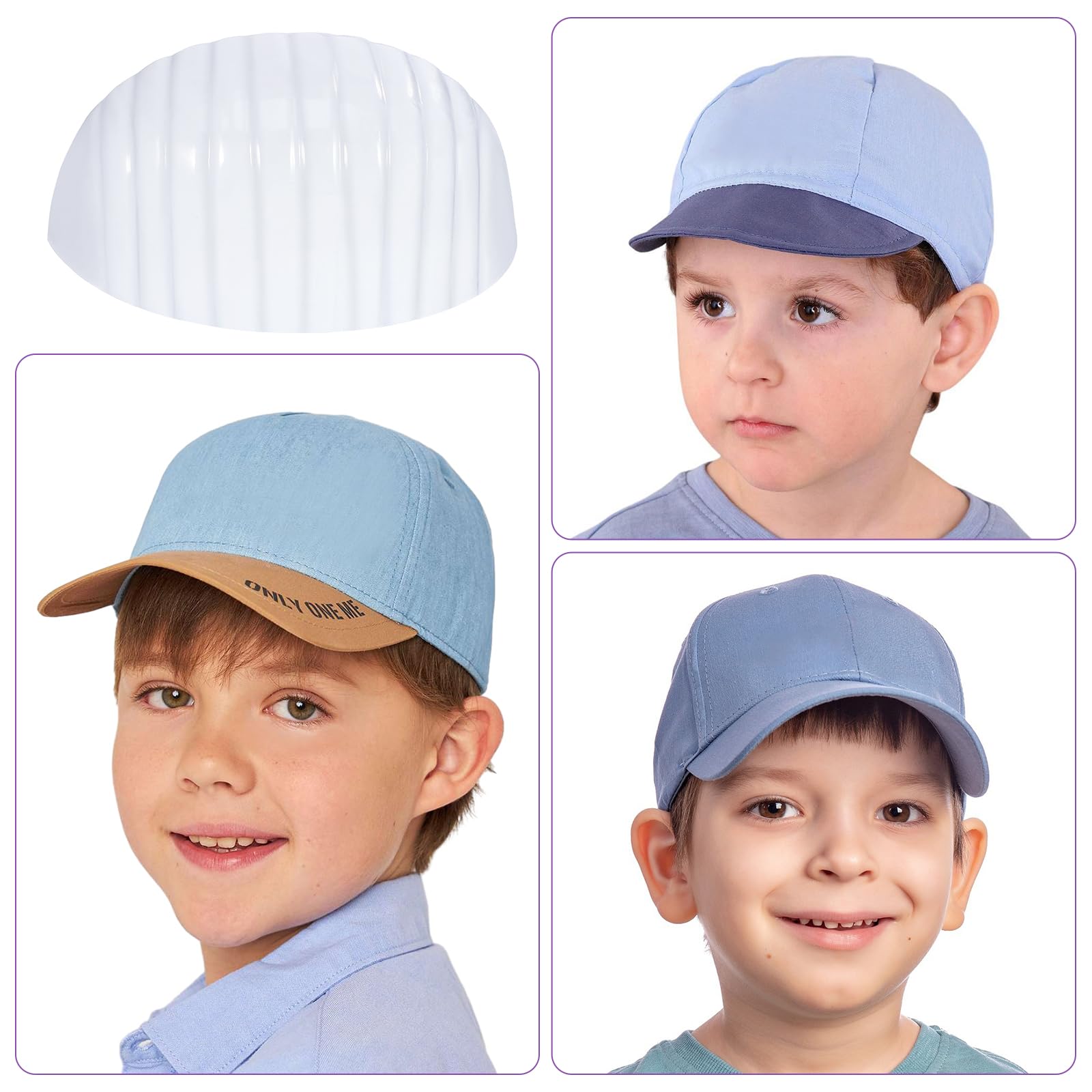 25pcs Baseball Hat Shaper, Baseball Cap Plastic Hat Stand, Baseball Cap Inner Support, Baseball Cap Crown Inserts Liners for Baseball Cap Stay Hard
