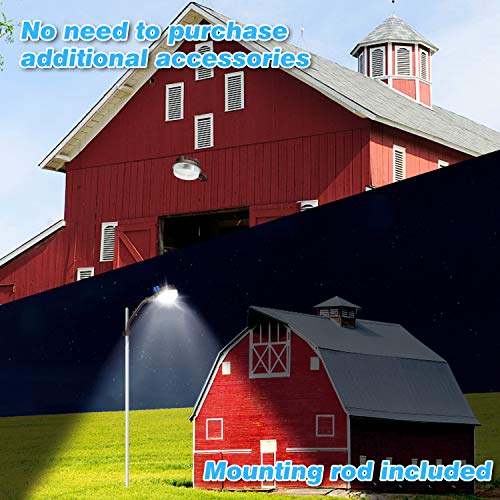 Juyace 18000lm LED Barn Light Dusk to Dawn Outdoor Lighting 5000K Daylight Adjustable Angle Yard Light with Photocell IP65 Waterproof for Outdoor Security/Area 120W Light