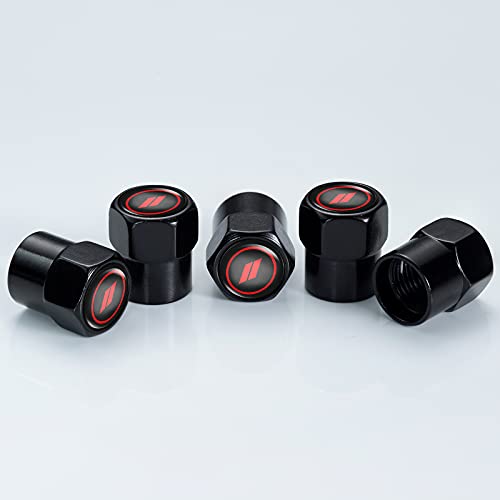 5 Pcs Metal Car Wheel Tire Valve Stem Caps for Dodge (Series) Challenger Charger SRT Viper Caliber Avenger Durango Caravan Dakota Interpid Logo Styling Decoration Accessories