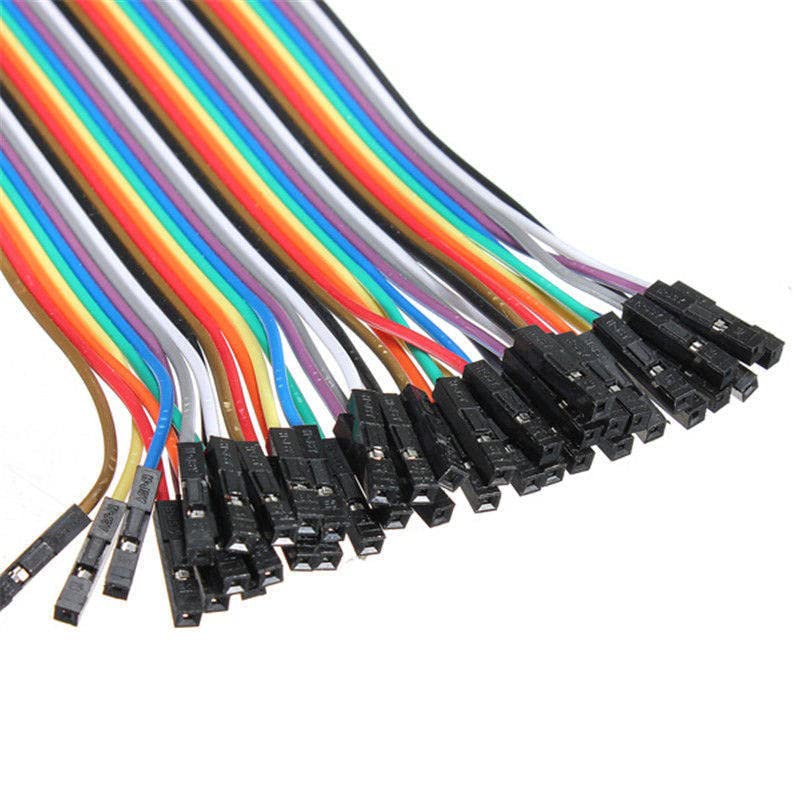 1PC Electrical Durable Cables 40pcs 20cm 2.54mm 1p-1p Pin Female to Female Color Breadboard Cable Jump Wire Jumper for Arduino