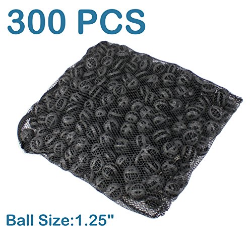 AQUANEAT 1.25” /1.4" Large Bio Balls for Pond Filter Koi Pond Aquarium Fish Tank Sump Filter Media with Free Media Bag 300pcs (1.25")
