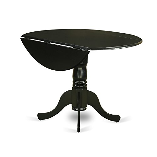 East West Furniture DLCE5-BLK-21 Dining Set, Black