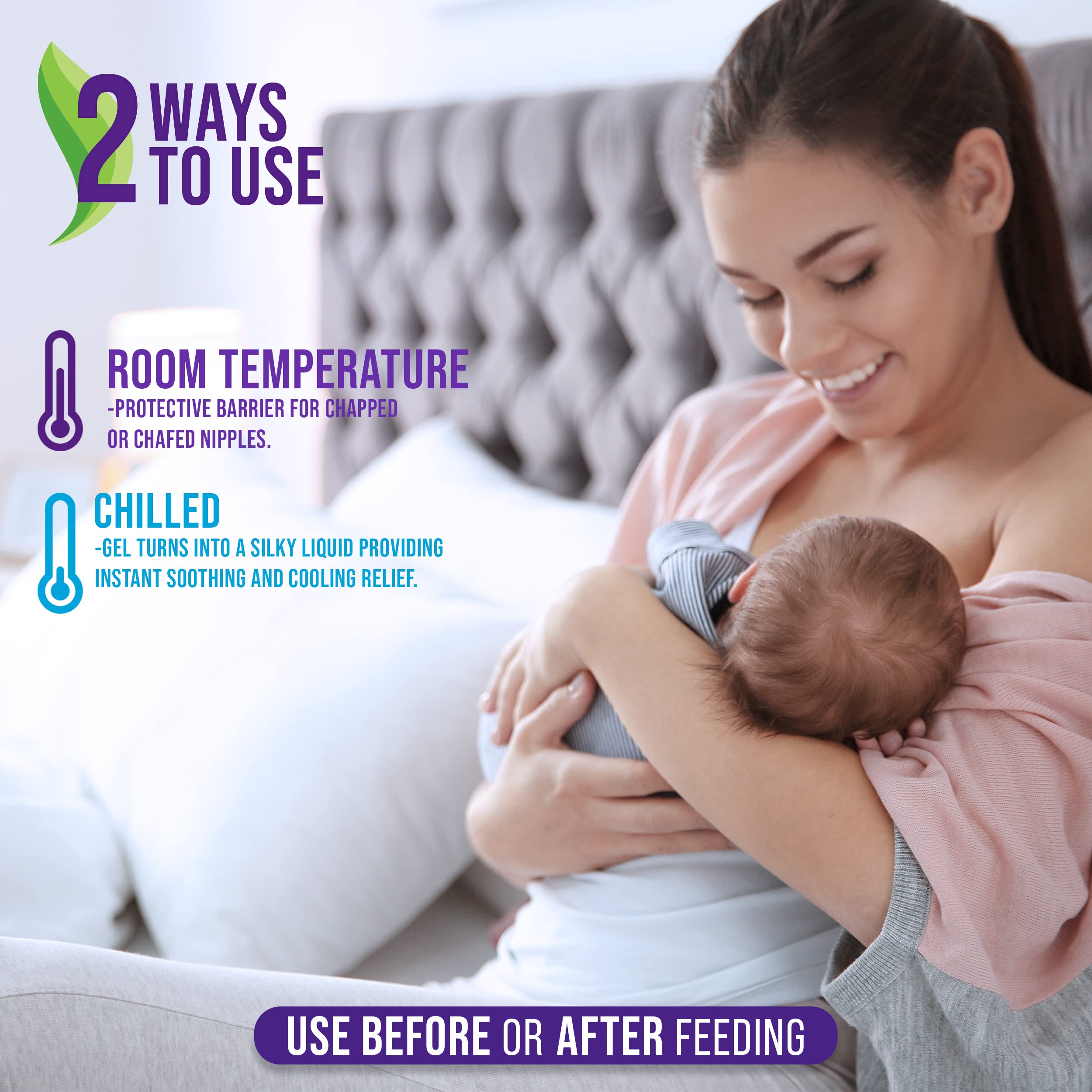 Dr. Nice's Nipple Cream for Breastfeeding - Instant Soothing and Cooling Relief for Sore Nipples | All Natural Water-Based Clear Gel | Safe for Mom & Baby - (0.34 Fl. Oz)
