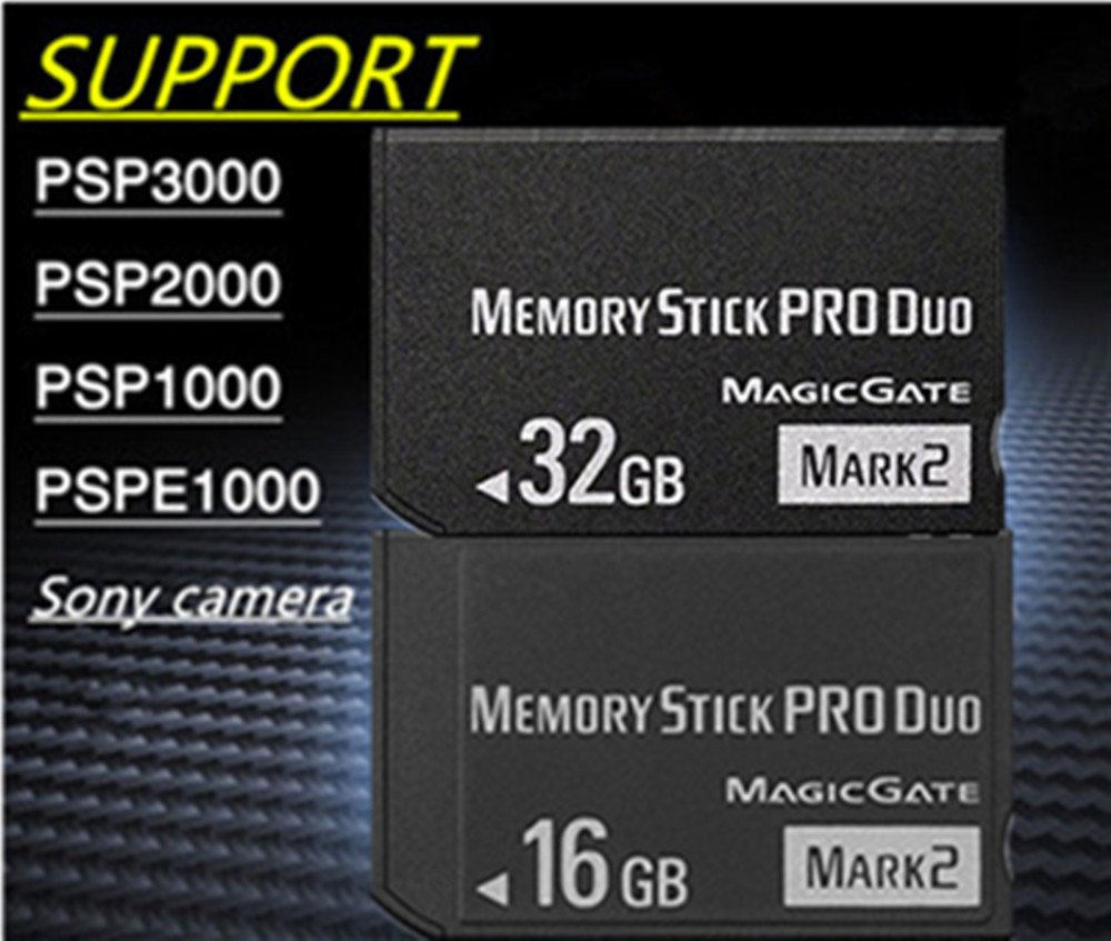 16GB High Speed Memory Stick Pro Duo(Mark2) PSP Accessories/Camera MemoryCard