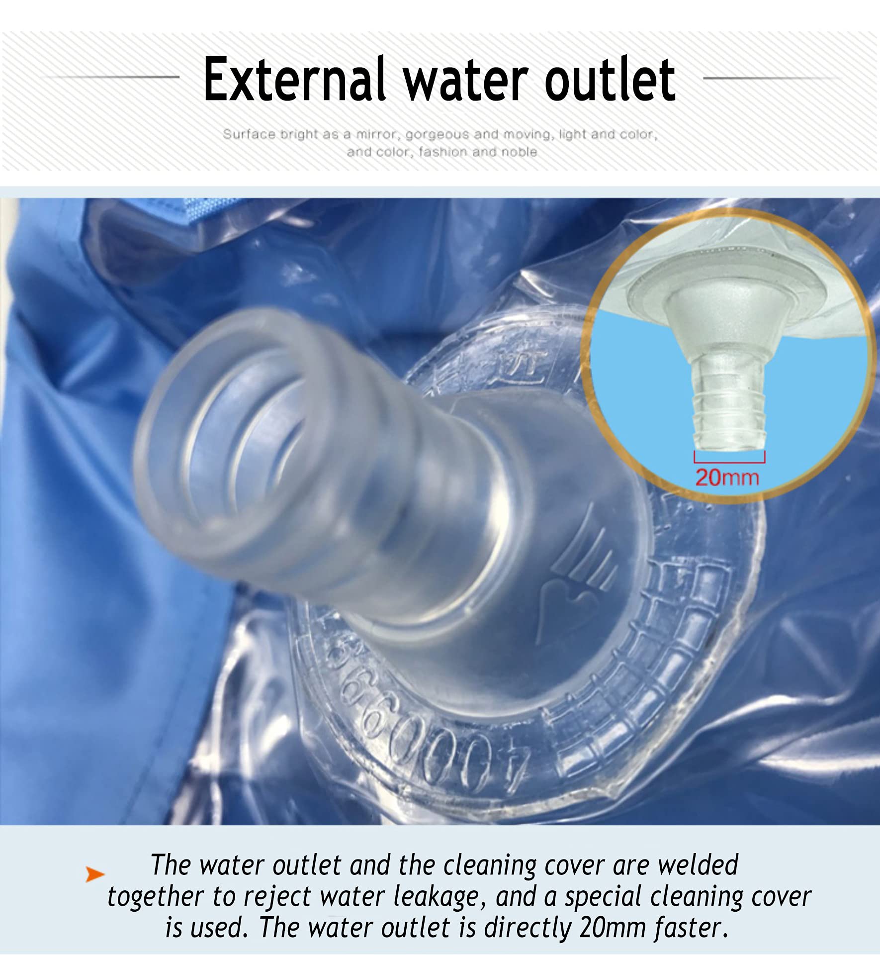 Air Conditioner Cleaning Protector Cover Waterproof Dustproof Cover Bag with Drain Outlet and Water Pipe Dust Washing Clean Protector Bag Wall Mounted Split AC Air Conditioning Service Bag (Blue, M)