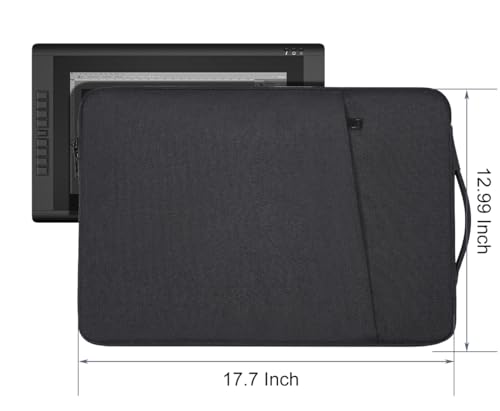 Drawing Tablet Sleeve Waterproof Protective Bag for Wacom Cintiq 16/Cintiq Pro 16 17/Intuos Pro PTH860 PTH860P Large,Huion KAMVAS Pro 16/GAOMON PD1560 PD1561 Graphics Drawing Tablet Case Holder, Black