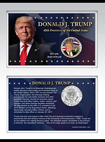 2016 Various Mint Marks Trump Coin Card .50 Seller AU-50