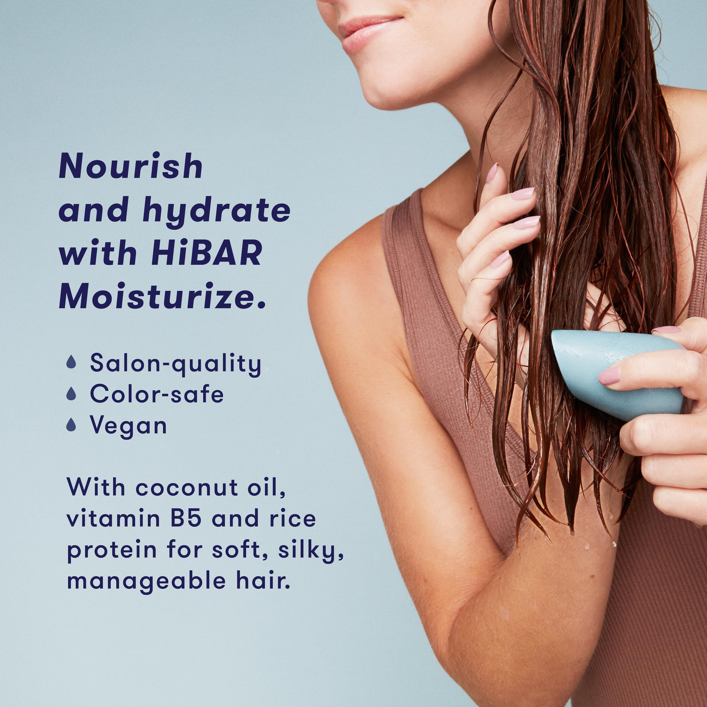 HIBAR Conditioner Bar, All Natural Hair Care, Plastic Free, Made with Eco Friendly Ingredients, Travel Size, Color Safe, Solid Sustainable Bars, Zero Waste (Fragrance Free)