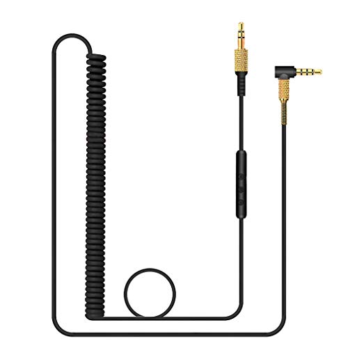 BUTIAO Major 3 Cable, Replacement Audio Cable Extension Cord with Mic Microphone Remote Control for Marshall Major 2 II Major 3 III Major 4 IV Monitor II Mid A.N.C Headphones (Black)