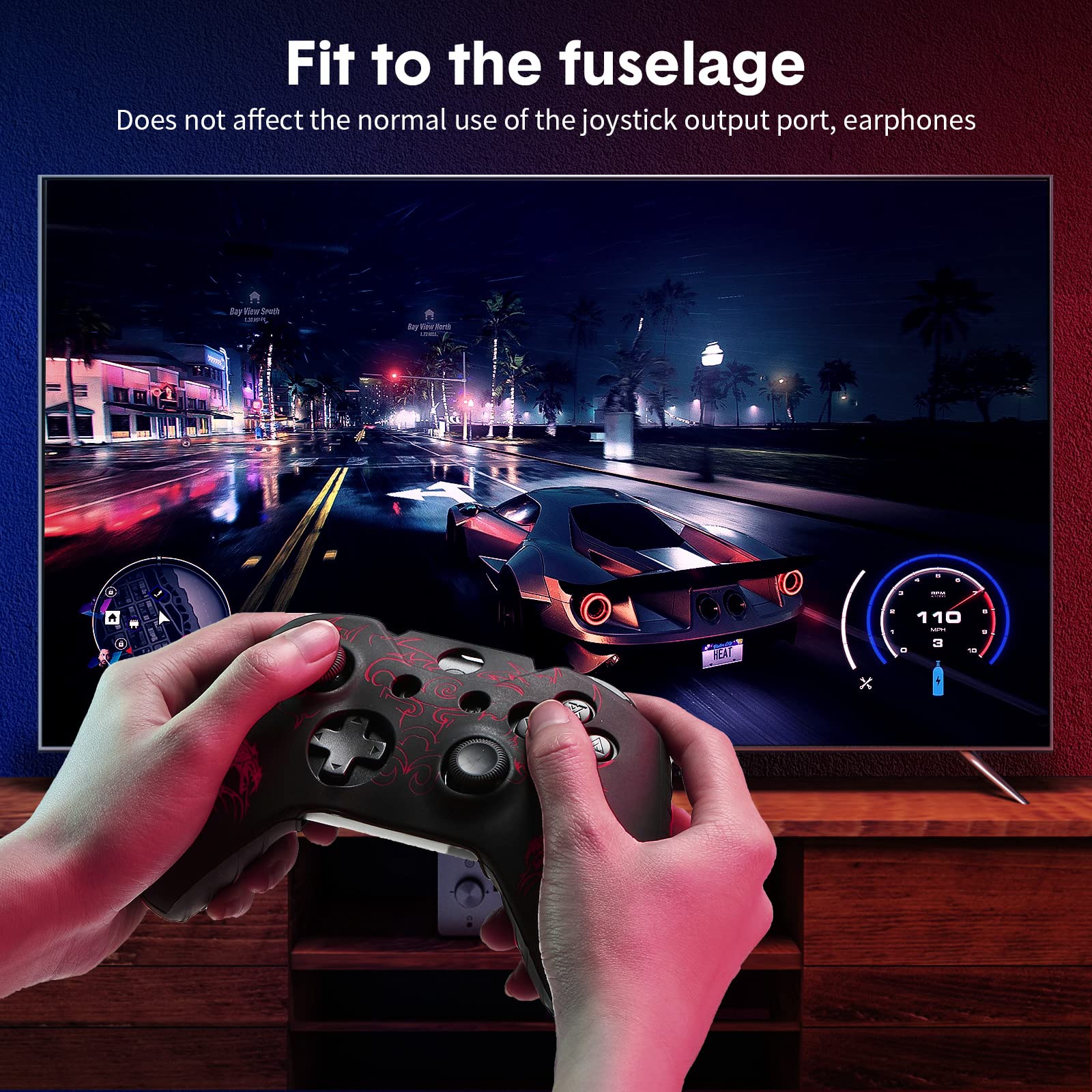 14 Pcs Controller Skins Anti-Slip Accessories Set Silicone Cover Protector Case Compatible with Xbox One/ S/ X Controller Wireless/ Wired Gamepad Joystick with 12 Cat Paw Thumb Grips (Red and Black)…