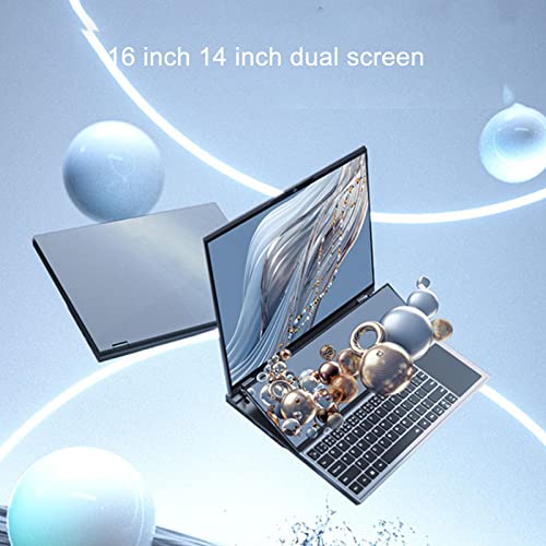 16in Laptop, Full HD Display 14 inch Touch Sub Screen Computer Laptop with i7 Processor, 8GB RAM 256GB SSD Storage, Full Size Numeric Keyboard with Touchpad, Bluetooth5.0 PC Laptop