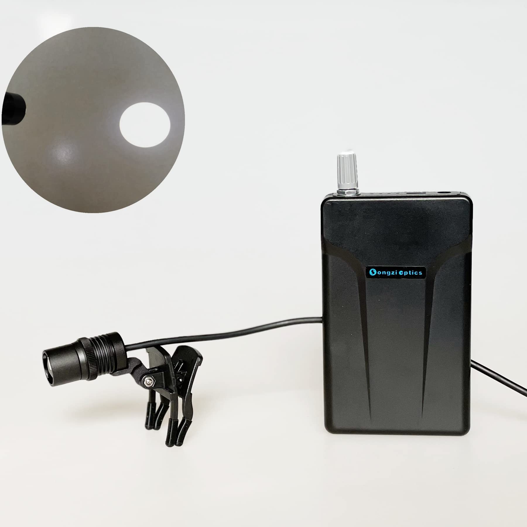 Songzi Optics Adjustable Lightspot Max 90,000Lux@200mm Distance Surgical Dental Headlight Medical Headlamp 10 Hrs Battery Using for Spine Digestive Stomatology Brain Surgery Plastic Surgery