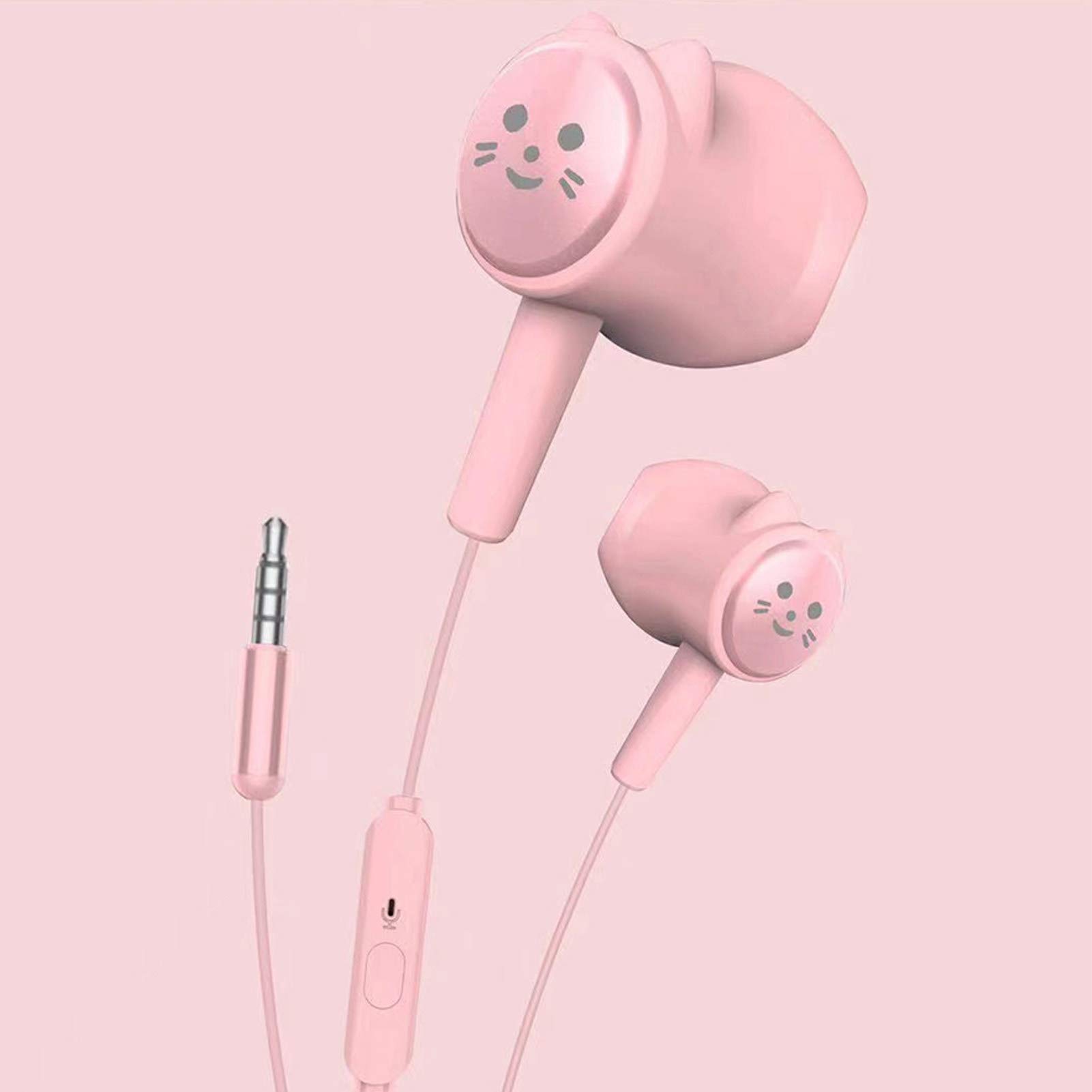 Gaweb Earphones, Sports Headphone Cute Cats Shape Durable Plastic Wired Games Headset for Outdoor - Blue, (2533725-Gaweb-1)