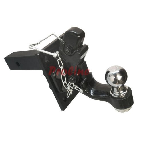5-Star Compatible Inkjet Cartridge 2'' x 2'' Solid Adjustable Mounting Plate & 8 Ton Pintle w/ 2'' Ball Combo Hitch