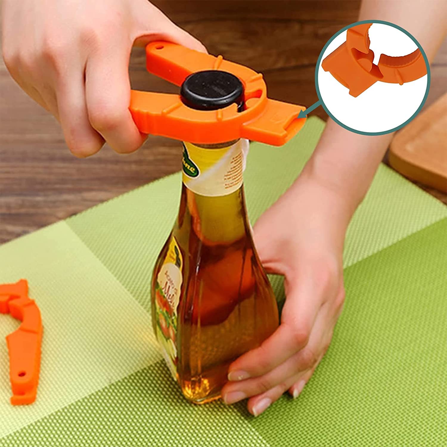 2 Pcs 3in1 Jar Bottle Opener, Can Opener,Jar Opener,Plastic Water Bottle,Twist-Off for Bottle Gripper,Weak Hands,Childern Seniors,Elderly,Arthritis Sufferers Lid Seal Remover