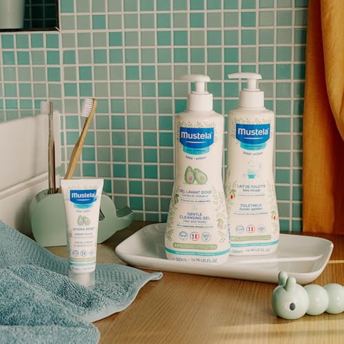 Mustela Hydra Bebe Face Cream - Daily Baby Moisturizer with Natural Avocado, Jojoba Oil - 1.35 fl. oz