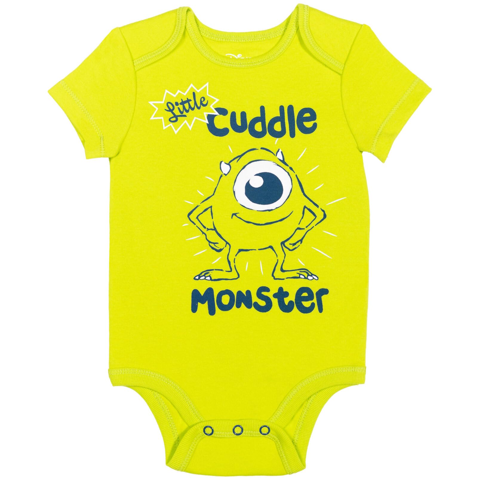 Disney Pixar Monsters Inc. Mike Newborn Baby Boys 3 Piece Outfit Set: Bodysuit Pants Hat Blue/Green 0-3 Months